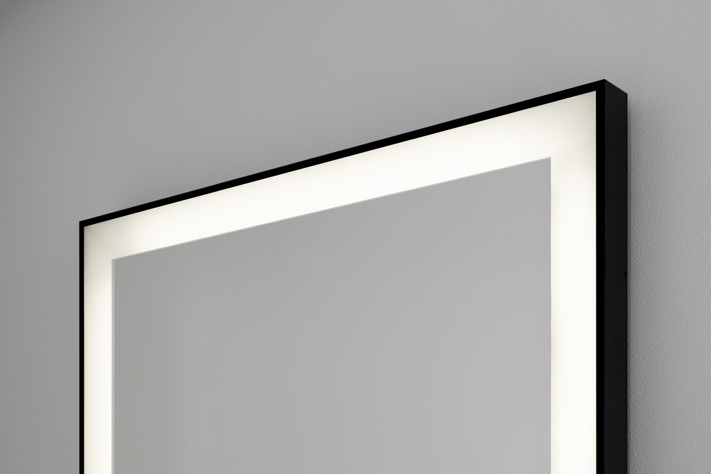 Lustro łazienkowe z oświetleniem LED dekoracyjne w ramie metalowej ...