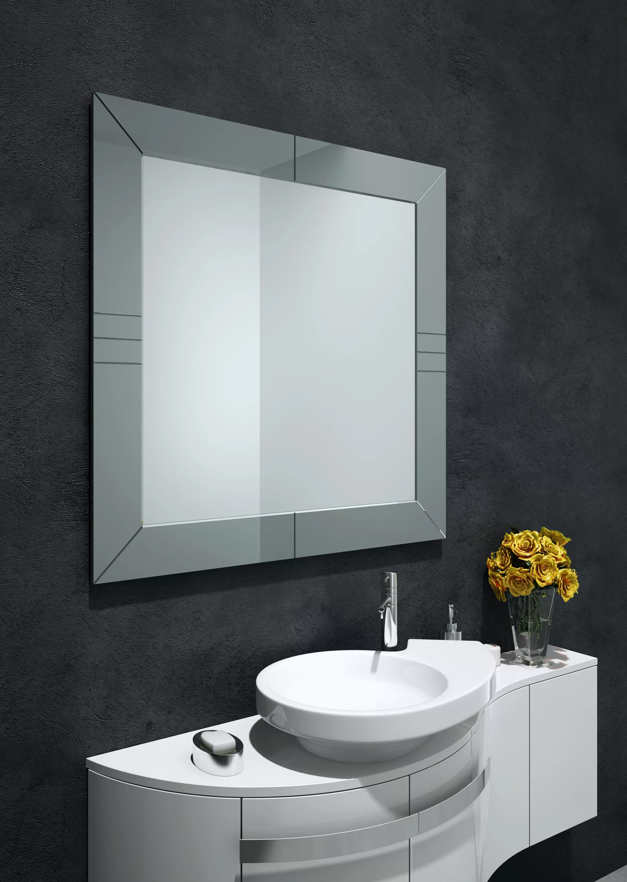 Lustra z oświetleniem LED łazienkowe, lustra w ramach, okrągłe lustra ...